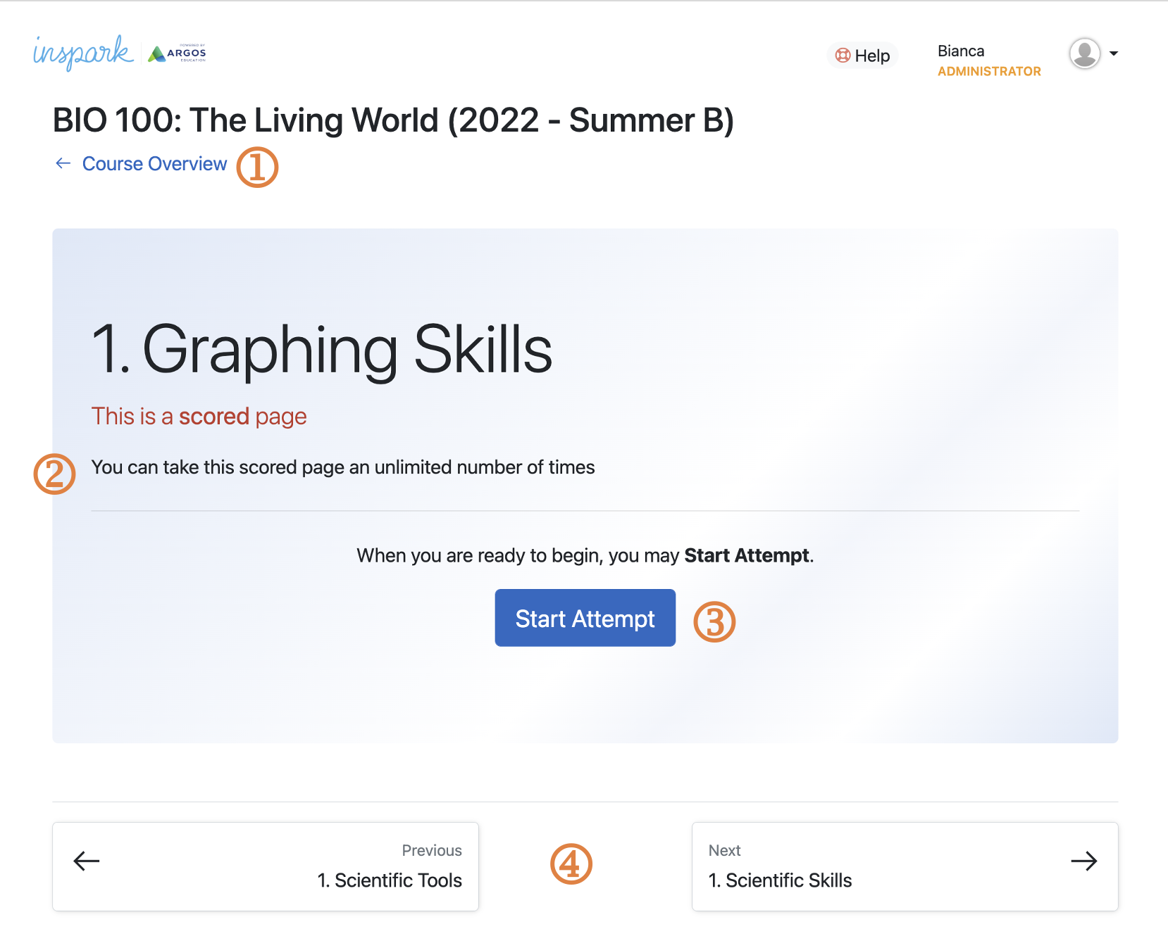 General BioBeyond Lesson Navigation